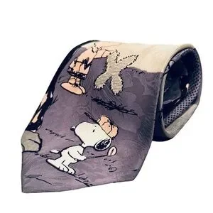Accessories | Vtg Snoopy Charlie Brown Golfing Silk Tie Mens ...